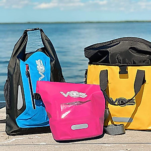 VOS Waterproof Premium Dry Bag - 5L | All-purpose Bag Lightweight Dry Storage Bag Backpack for Travel, Swimming, Boating, Kayaking, Camping, Beach (Pink)