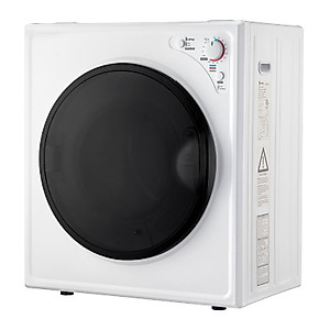 Winado Portable Clothes Dryer, 2.6 Cu.ft. Mini Laundry Dryer, 9LBS Compact Electric Dryer w/Simple Control Knob, Stainless Steel Tub, Wall Mounting Kits, for Apartments Dorms RVs 1400W