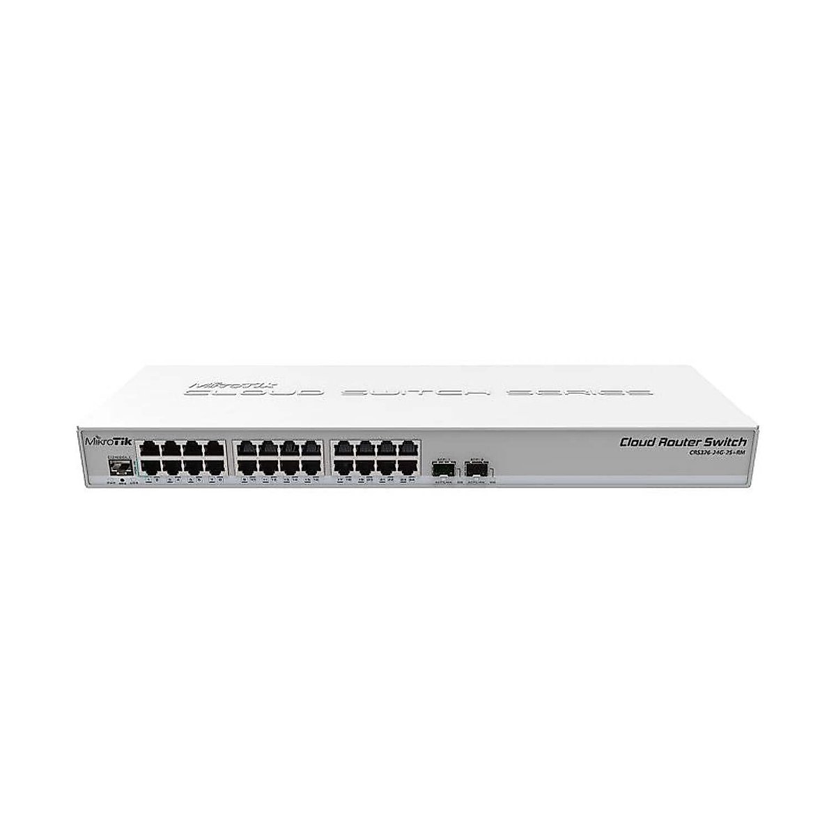 Mikrotik CRS326-24G-2S+RM Cloud Router Switch 326-24G-2S+RM 24 Gigabit port switch with 2 x SFP+ cages in 1U rackmount case, Dual boot (RouterOS or SwitchOS)