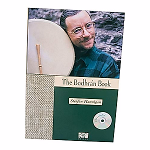 Includes: 14 inch Irish Celtic Bodhran Drum W/Fixed Goatskin Head ~ Solid Sheesham Frame + The Bodhran Drum Book & Cd