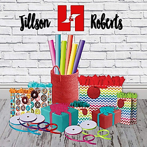 Jillson Roberts 6 Roll-Count All-Occasion Solid Color Gift Wrap Available in 10 Different Assortments, Perfectly Primary