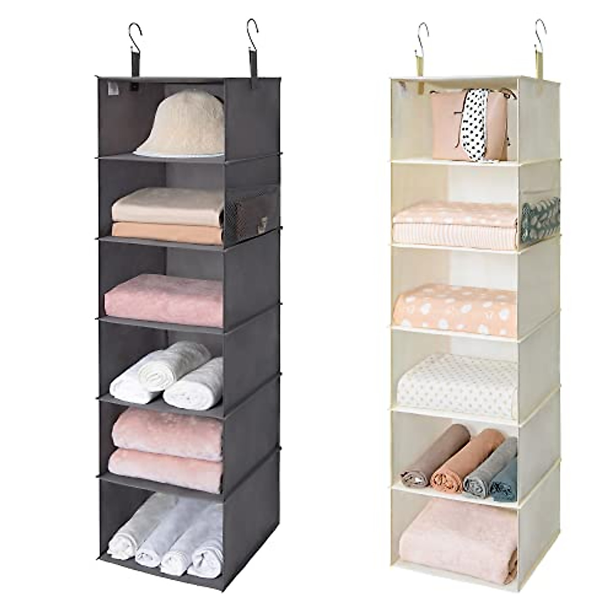 GRANNY SAYS Bundle of 1-Pack Shelf Organizer for Closet & 1-Pack Closet Hanging Storage Shelves