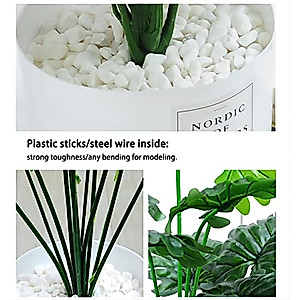 DIY Fake Plants,Artificial Plants Fake Monstera Deliciosa Plant for Home Decor Indoor, Artificial Potted Plants for Office Room Desk Decoration (Monstera)
