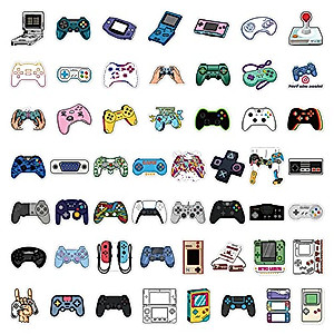50pcs Cool Gaming Stickers for Teens Laptop, Cute Game Gamepad Stickers for Kids Boys Computer Water Bottles Skateboard Car Bike Luggage Scrapboook Bike