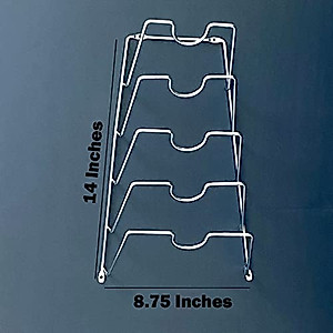 Evelots 5-Slot Cabinet Lid Holder/Organizer-Knobs-Plastic Coated Iron-Easy to install-Chrome