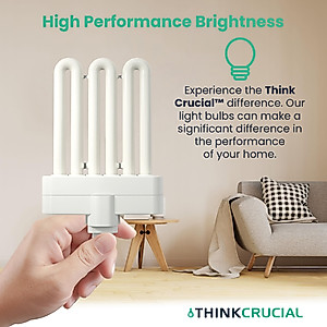 Think Crucial Grow Bulb Compatible with AeroGarden Miracle-GRO B Part # 970904-0200,100340 & Models AeroGarden 3,3SL,3 Elite,6,7,Chef in A Box,Chef in A Box Elite (2 Pack)