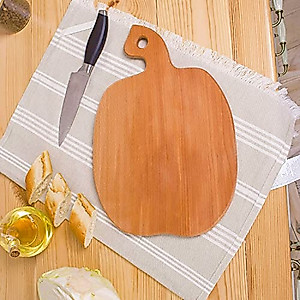 10x15” Fruit Apple Shaped Cutting Board Hardwood Platter Chopping with Handles - Solid Wood Beechwood Cutting Board Apple Shaped Cheese Serving Platter Hang Cut Wooden Charcuterie Bread Boards Large