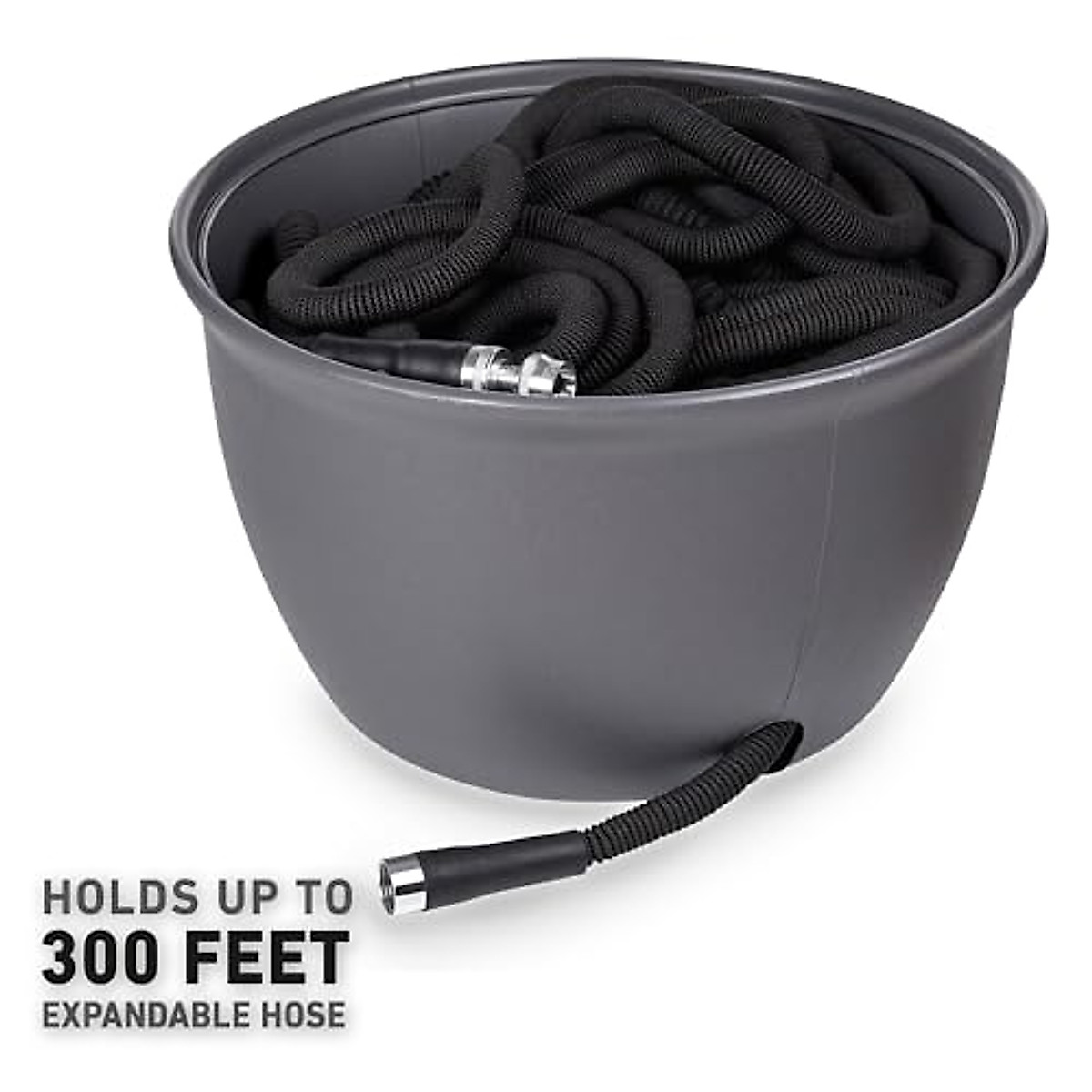 Mighty Tuff Decorative Garden Hose Storage Pot, Durable Garden Hose Holder, Stylish Garden Hose Storage for 100 Foot Standard Hose or 300 Foot Retractable Hose