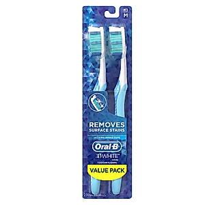 Oral-B Advantage 3D White Vivid Toothbrush Medium Twin (Pack of 3)