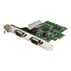 StarTech.com 2-Port PCI Express Serial Card with 16C1050 UART - RS232 Low Profile Serial Card - PCI Serial Card, TAA (PEX2S1050)