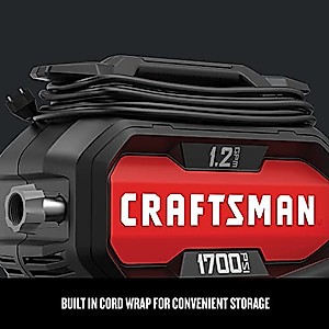 CRAFTSMAN Electric Pressure Washer, Cold Water, 1700-PSI, 1.2-GPM, Corded (CMEPW1700)