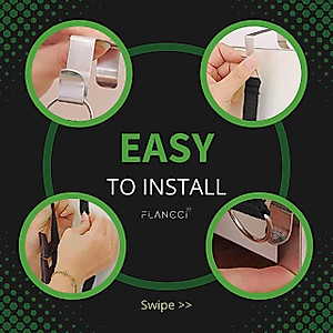 FLANCCI Hat Rack Organizer over the door, Baseball cap holder, hat hanger for closet door rack, Adjustable hat storage racks, Two Straps, Holds up to 18 Caps with adjustable hanging hooks