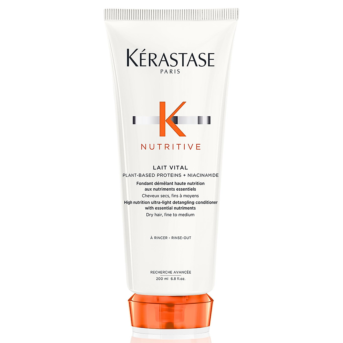 KERASTASE Nutritive Lait Vital Hydrating Conditioner | Adds Moisture, Shine, and Nourishment | Smoothing and Softening | With Plant-Based Proteins & Niacinamide | For Fine to Medium Dry Hair