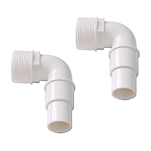 ATIE 1.5" 90 Degree Elbow Pool Hose Adapter Fitting SPX1105Z3 Replacement for Above-Ground Pool Pump, Filter, Skimmer, Compatible with Hayward SPX1105Z3, SPX1105Z4, SPX1091Z7 Adapters (2 Pack)