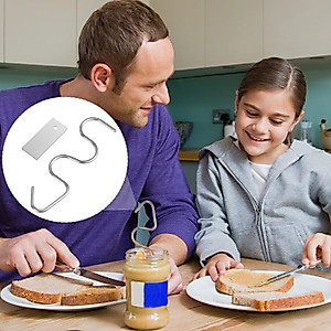 Peanut Butter Stirrer and Scraper, Stainless Steel Peanut Butter Mixer Nut Butter Stirrer Tool for 12-30OZ Jars Suitable for Mixing Various Peanut Butter & Jam