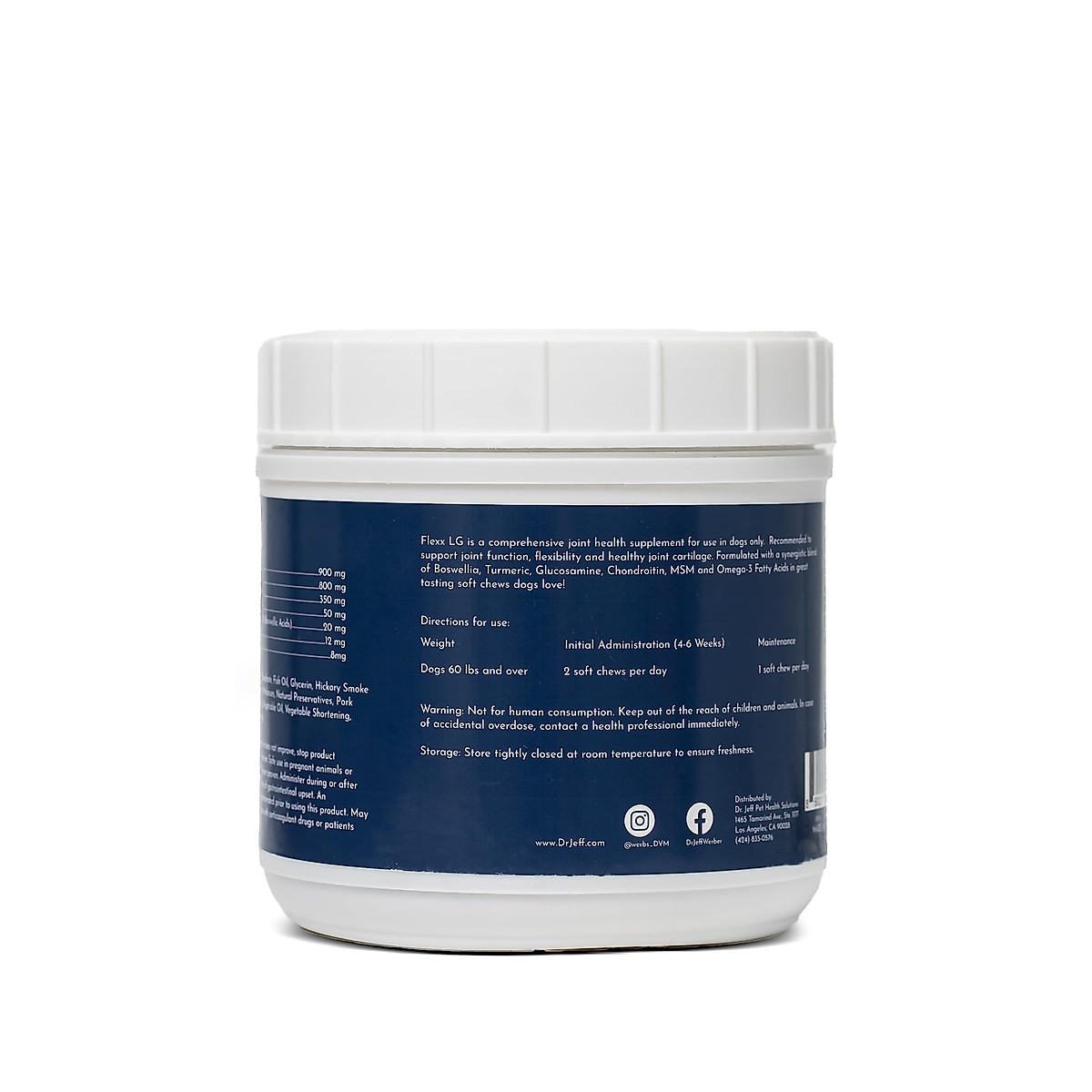 Dr. Jeff Werber Performance Flexx Joint Chews for Dogs - Soft Chew Treats with Tasty Flavor - Support Joint Function, Cartilage Development & Mobility - for Pets Over 60lbs (Large/XL)