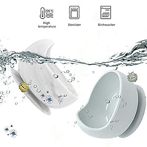 Jakuva Silicone Baby Bowls with Spoon, 2PCS Baby Feeding Set Suction Bowls for Kids Toddlers -BPA Free-Baby Dishes Utensils (Gray & White Marble)