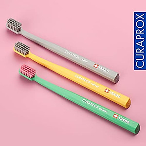Curaprox CS 12460 Velvet Ultra-Soft Toothbrush; Extra Soft bristles for Sensitive Gums