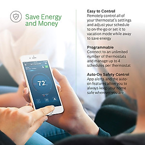 Bosch BCC100 Connected Control Smart Phone Wi-Fi Thermostat - Works with Alexa - Touch Screen