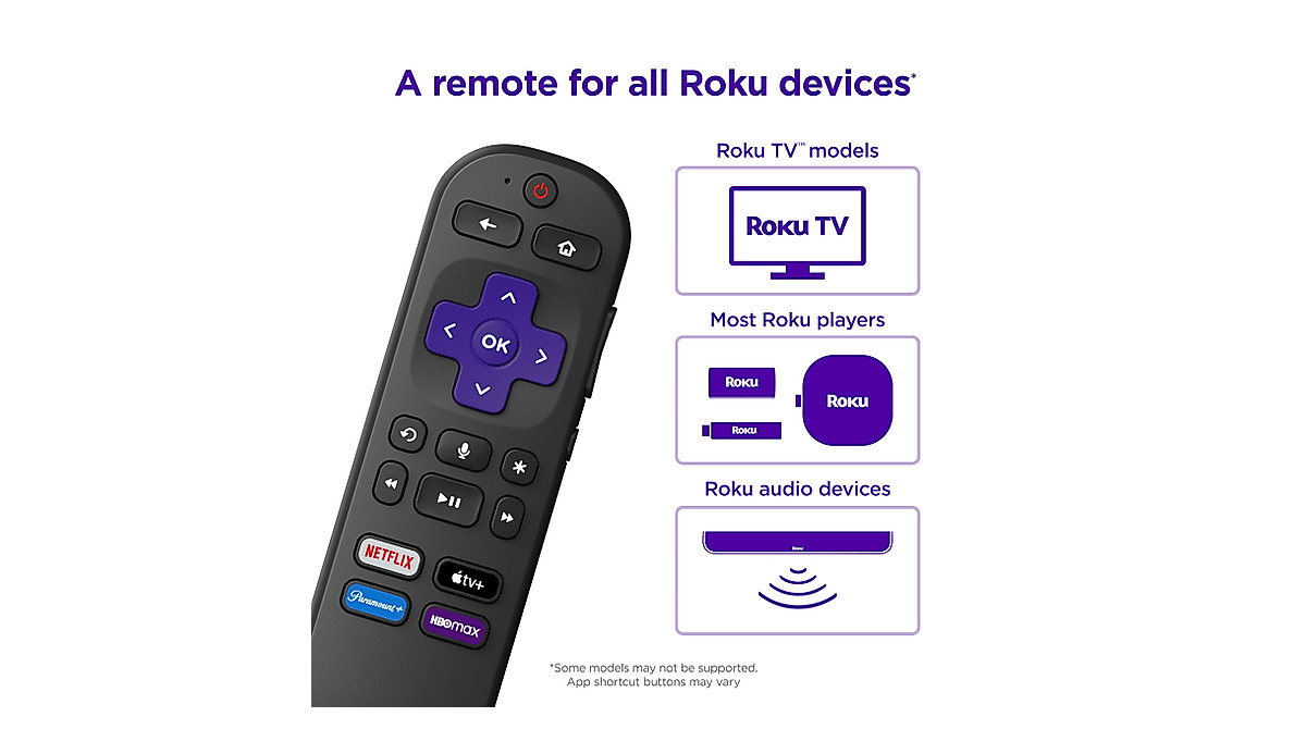 Roku Voice Remote Official — Universal Control with Voice Search