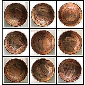 Fairwood Way Wooden Salad Bowl Set - 15" Extra Large Wooden Salad Bowl with Serving Utencils - Large 15 Inch Rustic Mango Wood Bowl, Salad Servers Included