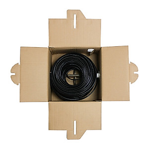 NavePoint CAT6 Ethernet Cable - CCA Bulk CAT6 Cable 250ft Ethernet Cable, 550MHz, 23AWG 4 Pair, Unshielded Twisted Pair (UTP), Solid Black