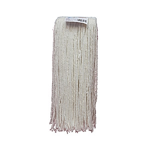 Cutend Rayon Narrow Mop Head - Ultra-AbsorCutend Rayon Narrow Mop Head - 16 Oz Ultra-Absorbent White Mop Head, 60% Polyester & 40% Rayon, Heavy-Duty for Commercial Cleaning