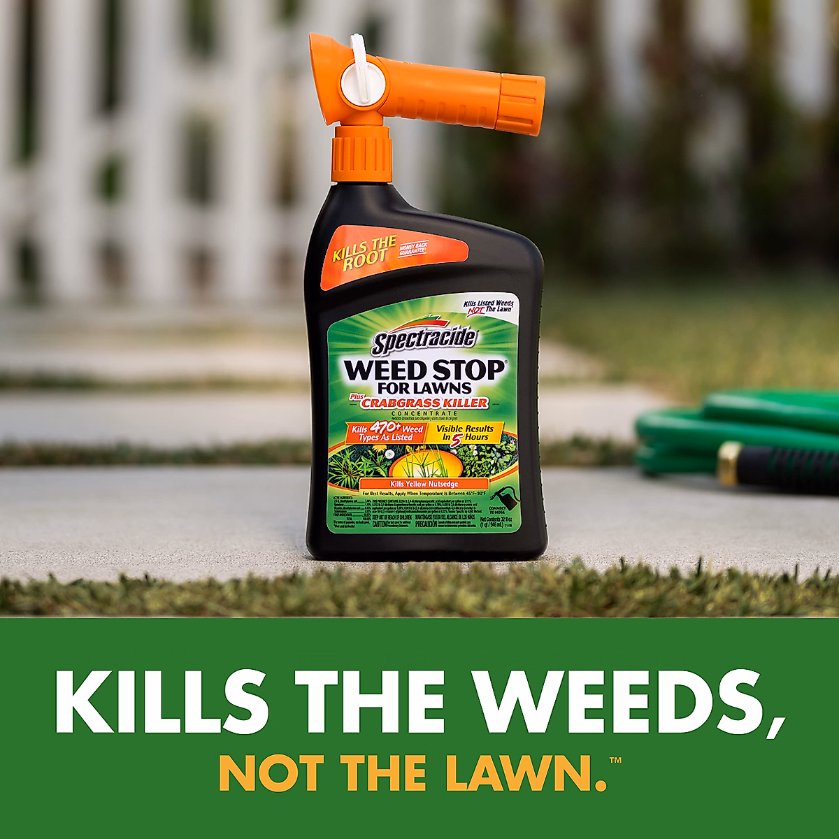 Spectracide Weed Stop For Lawns Plus Crabgrass Killer Concentrate, Kills Crabgrass On Lawn, 32 fl Ounce (RTS QuickFlip Spray)