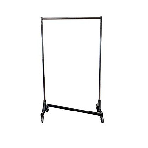 Only Hangers Small Commercial Grade Rolling Z Rack with Nesting Black Base (41" Length)