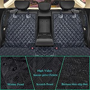 ANOSOSPECIAL Dog Car Seat Cover for Back Seat Cover for Kids,Non Stick Fur Rear Seat Protector for Pet,Nonslip Waterproof Durable Universal Fit Interior Backseat Covers for Auto Van SUV