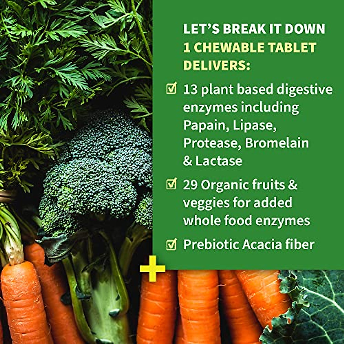 Garden of Life Dr Formulated Digestive Enzymes with Papain, Bromelain, Lipase for Digestion & Nutrient Absorption – Organic Digest+ - Vegan, Gluten-Free, Non-GMO, Tropical Fruit Flavor, 90 Chewables