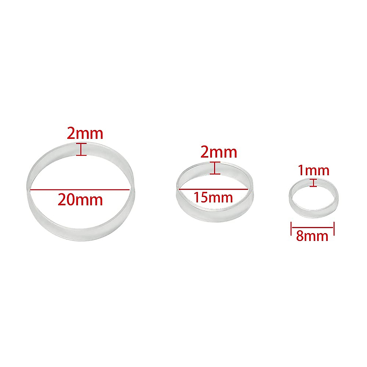 Minihope Mini Rubber Bands Soft Elastic Bands Clear Polyband Elastics 1000 Count for Women Kids Braids Hair Clear - Fine Hair Pain-Free