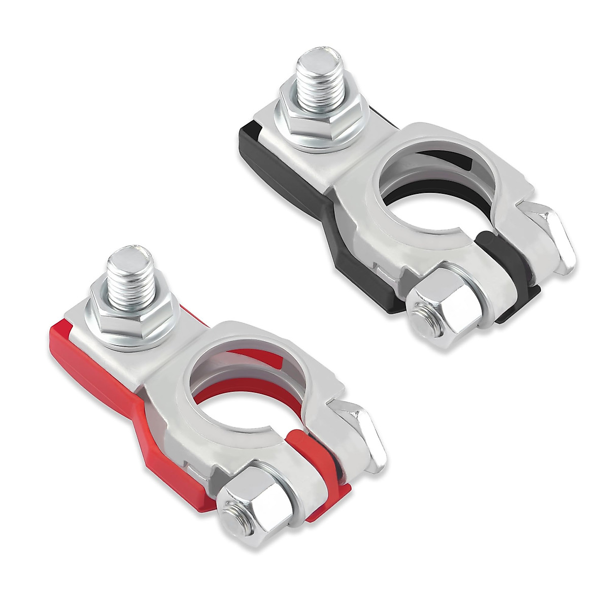 2PCS Car Battery Terminals Compatible with Nissan Altima Maxima,Copper Battery Terminal Connectors for Battery Cable Ends,Negative & Positive Battery Terminal OEM#243407F001 243407F000