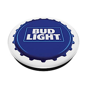 Bud Light White Beer Cap PopSockets Stand for Smartphones & Tablets PopSockets PopGrip: Swappable Grip for Phones & Tablets