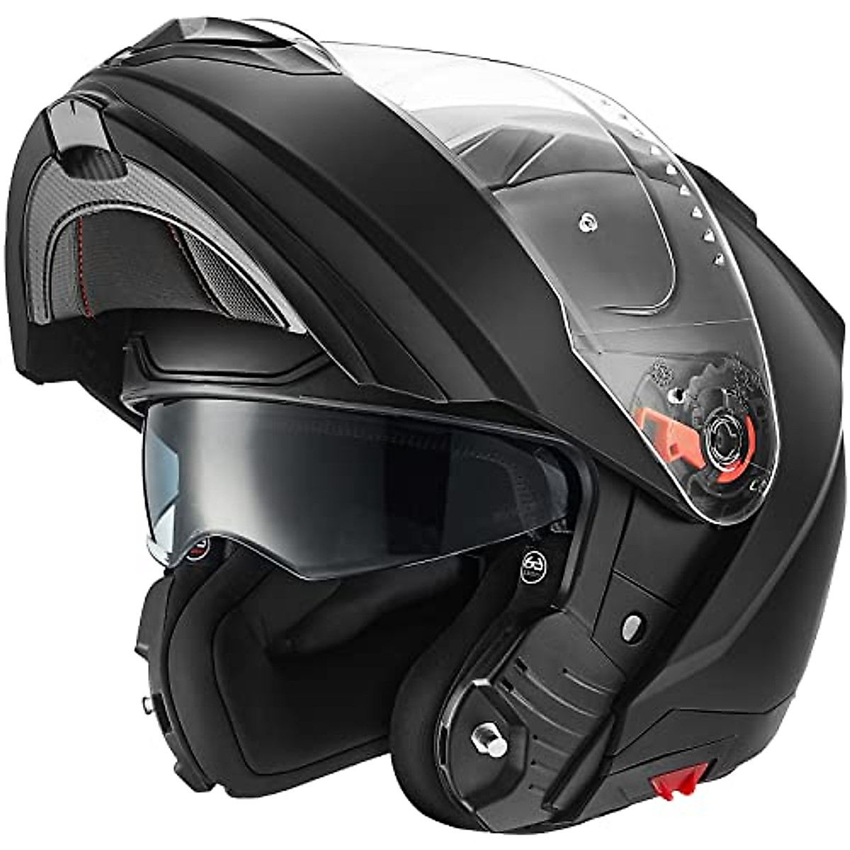 ILM Modular Motorcycle Helmets for Adults Men Full Face Flip up Pinlock Compatible DOT Model 909 (Matte Black, L)