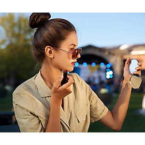 Granddaughter Gifts from Grandma and Grandpa Grammy to My Granddaughter Makeup Compact Travel Mirror for Birthday Graduation Christmas (Silver to My Granddaughter)