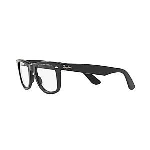 Ray-Ban RX4340V Wayfarer Ease Square Prescription Eyeglass Frames, Black/Demo Lens, 50 mm
