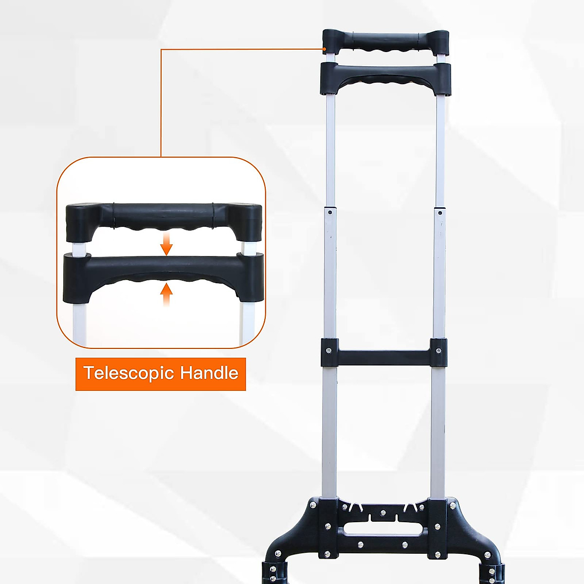 JXUFDHO Hand Truck Foldable Portable Folding Dolly, Folding Hand Truck Foldable Dolly Portable Dolly Hand Cart 180 lbs Capacity Aluminium Trolley Luggage Cart for Moving Home, Auto, Office,Travel Use