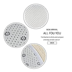 RUI＆TONG Modern Round Area Rug Black Girl Magic African Girl Blowing Bubble Gum Super Soft Cozy Rug Suitable for Floor Home Bedroom Diameter 24 inches ( 60cm)