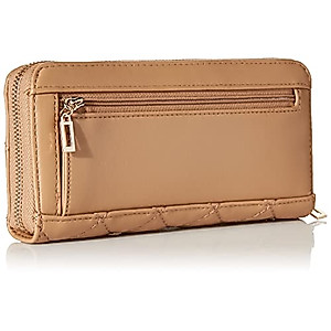 GUESS Cessily Large Zip Around Faux Leather Wallet, Beige