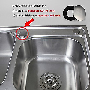 Kitchen Faucet Hole Cover for Dia 1.2 to 1.6 Inch, Brushed Stainless Steel