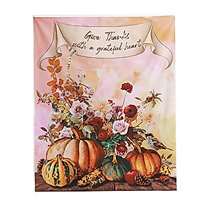 COTTONVILL EMANON Collection 20COUNT Cotton Print Fabric (Quarter 12pcs+1full Panel, Pumpkins Harvest FAL)