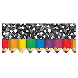 CTP Jumbo Color Pencils EZ Border for Classroom Bulletin Board Border for Classroom (Creative Teaching Press 10559), 48 ft per Package