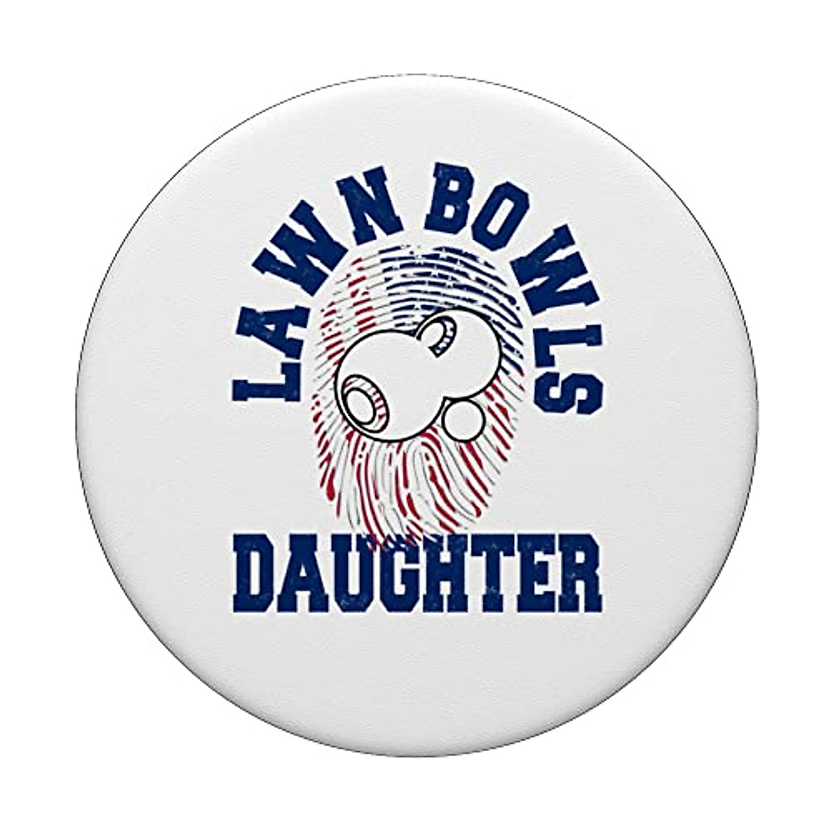 American Flag Fingerprint Patriotic Lawn Bowls Daughter PopSockets Swappable PopGrip
