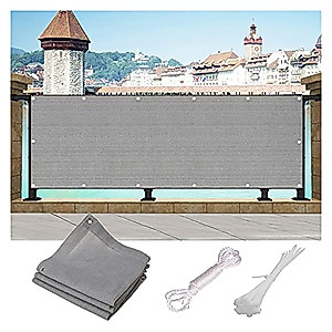 WUZMING Fence Balcony Privacy Screen Weatherproof UV Protection for Garden, Outdoor, Patio, Yard Wall, Backyard, Including Rope and Tie (Color : Brown, Size : 70x350cm)