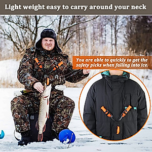 Boaton Ice Safety Picks, Safety Kits for Ice Fishing and Ice Skating, Save You from Falling Into Ice, Floating and Safe to Use