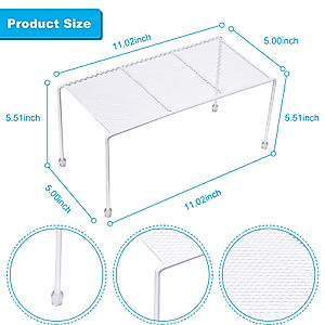 JBESUHI Mesh Kitchen Shelves,Cabinet Storage Shelf Rack, Cabinet Organization Mini Storage Shelf (White, 6)