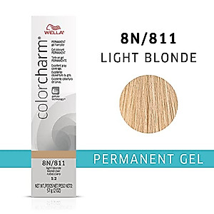 WELLA colorcharm Permanent Gel Haircolor, With Long Lasting Gelfus Technology, For Gray Coverage, 8N Light Blonde, 2 oz