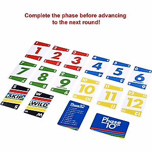 Mattel Games Phase 10 Card Game for Families, Adults and Kids, Challenging & Exciting Rummy-Style Play in a Storage Tin (Amazon Exclusive)