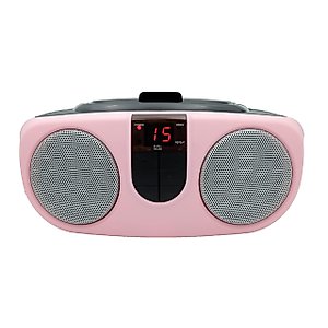 PROSCAN SRCD243 Portable CD Player with AM/FM Radio, Boombox (Pink)